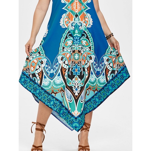 Rosegal for Curves Collection | Dresses | Plus Size Low Cut Tribal ...